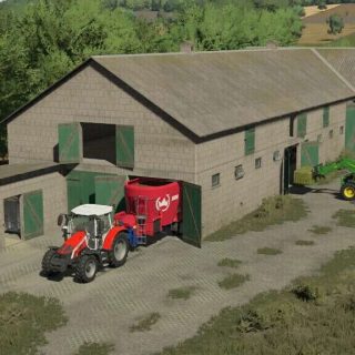 Big White Cow Barn v1.3 FS22 Mod | Farming Simulator 22 Mod