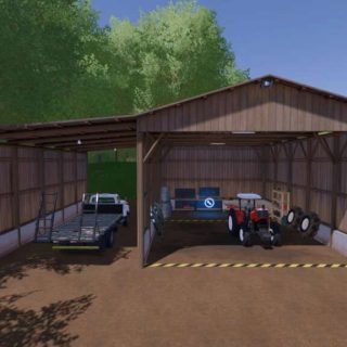 BR Small Wood Shed Pack v1.0 FS22 Mod | Farming Simulator 22 Mod