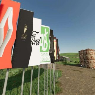 Decorative flags v1.0 FS22 Mod | Farming Simulator 22 Mod