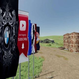 Decorative flags v1.0 FS22 Mod | Farming Simulator 22 Mod
