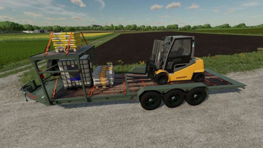 Felling Skid Steer Trailer V1.0 FS22 Mod | Farming Simulator 22 Mod