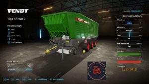 Fendt Tigo 100XR v1.1 FS22 Mod | Farming Simulator 22 Mod