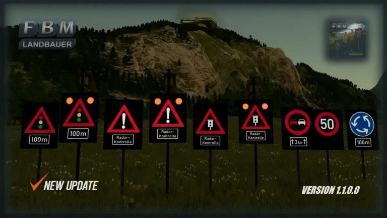 LED Traffic Signs v1.1 FS22 Mod | Farming Simulator 22 Mod