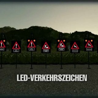 LED Traffic Signs v1.1.0.1 FS22 Mod | Farming Simulator 22 Mod