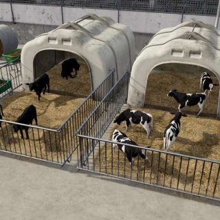 Lizard Calf Huts v1.0 FS22 Mod | Farming Simulator 22 Mod