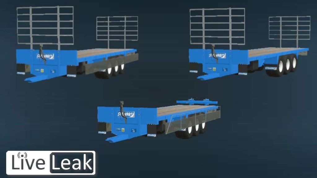 Stewart GX Tri-axle Flatbed v1.0 FS22 Mod | Farming Simulator 22 Mod