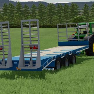 Stewart Low Loader Bale Trailer Flatbed v1.0 FS22 Mod | Farming ...