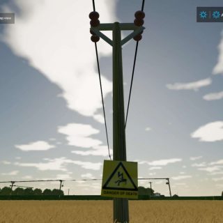 UK POWER POLES PREFAB v1.0.0.1 FS22 Mod | Farming Simulator 22 Mod
