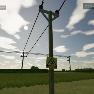 UK POWER POLES PREFAB v1.0.0.1 FS22 Mod | Farming Simulator 22 Mod