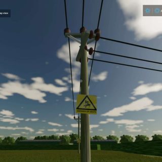 UK POWER POLES PREFAB v1.0.0.1 FS22 Mod | Farming Simulator 22 Mod