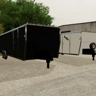30FT Box Transport trailer v1.0 FS22 Mod | Farming Simulator 22 Mod