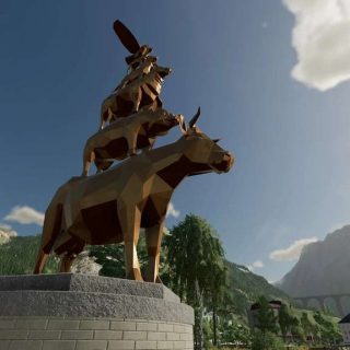 Animal Statue Prefab v1.0 FS22 Mod | Farming Simulator 22 Mod
