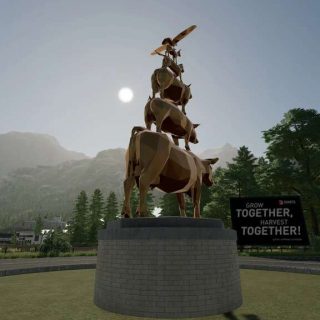 Animal Statue Prefab v1.0 FS22 Mod | Farming Simulator 22 Mod