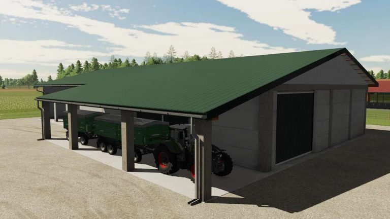 Big Storage Garage v1.0 FS22 Mod | Farming Simulator 22 Mod