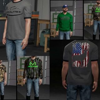 Camo themed clothing pack v1.0 FS22 Mod | Farming Simulator 22 Mod