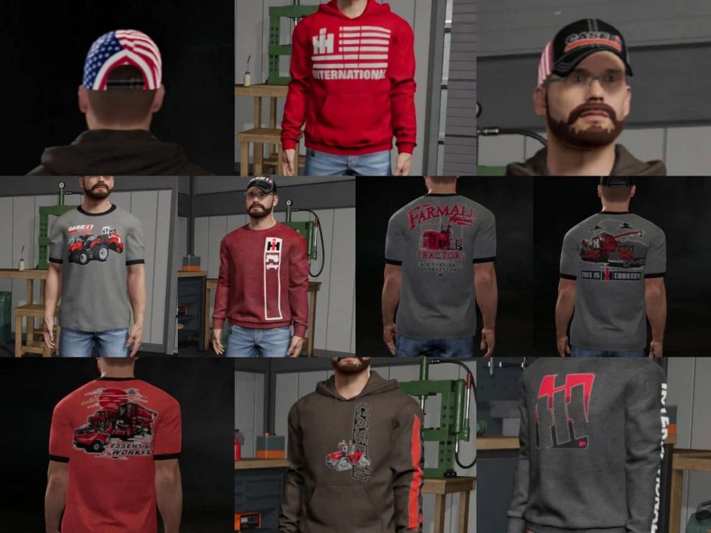 Case IH themed clothing pack v1.0 FS22 Mod | Farming Simulator 22 Mod