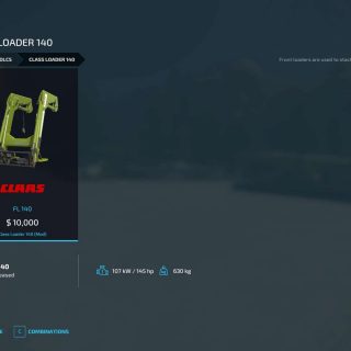 Class Front Loader F140 v1.0 FS22 Mod | Farming Simulator 22 Mod