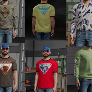 Columbia themed clothing pack v1.0 FS22 Mod | Farming Simulator 22 Mod