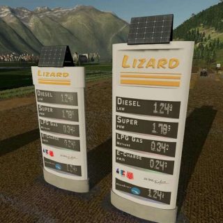 Digital Gasstation Displays Lizard v1.0 FS22 Mod | Farming Simulator 22 Mod
