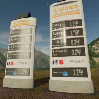 Digital Gasstation Displays Lizard v1.0 FS22 Mod | Farming Simulator 22 Mod