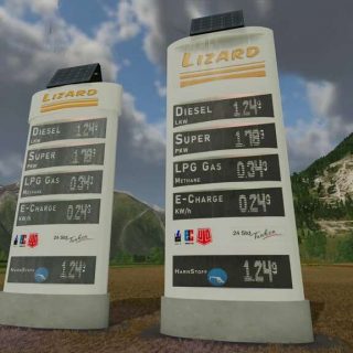 Digital Gasstation Displays Lizard v1.0 FS22 Mod | Farming Simulator 22 Mod