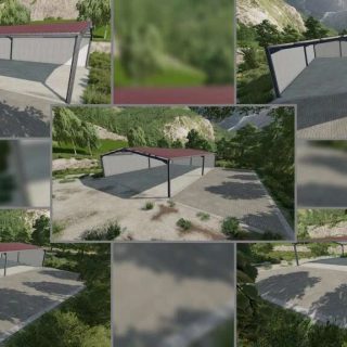 EasySteelSheds Set v1.0.1 FS22 Mod | Farming Simulator 22 Mod