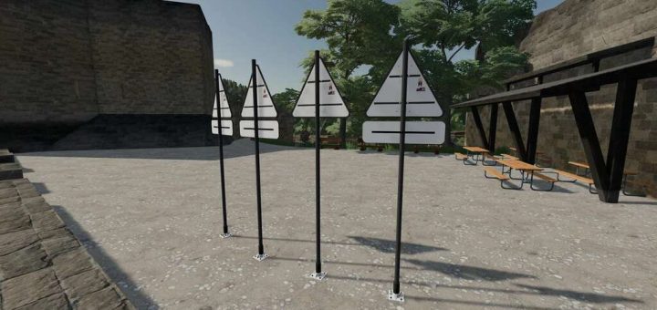 French Temporary Signs Mods | Farming Simulator 22 Mods