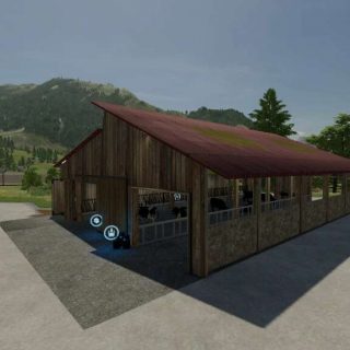 Modern Free-Range Cattle Barn v1.0 FS22 Mod | Farming Simulator 22 Mod