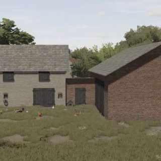 Old Building With a Chicken Coop v1.0 FS22 Mod | Farming Simulator 22 Mod