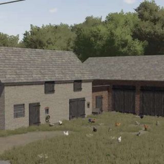 Old Building With a Chicken Coop v1.0 FS22 Mod | Farming Simulator 22 Mod
