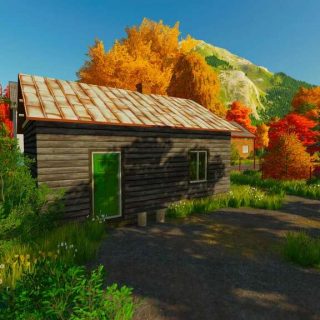 Old Wooden House Prefab v1.0 FS22 Mod | Farming Simulator 22 Mod