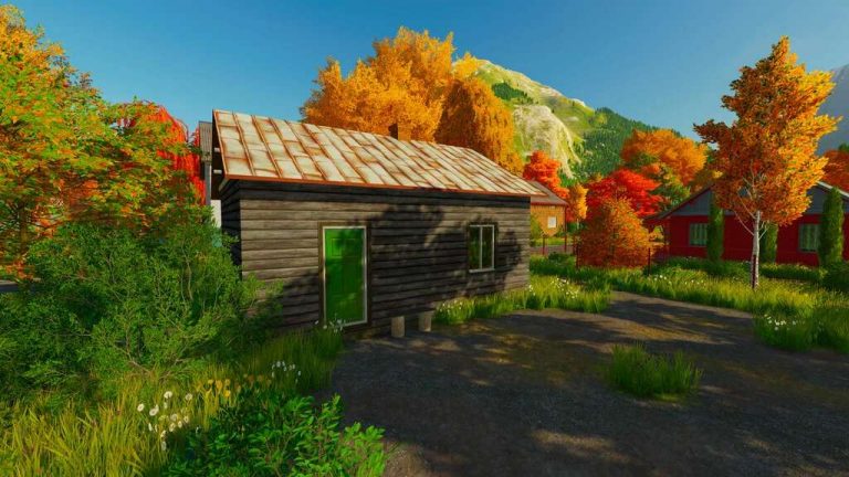 Old Wooden House Prefab v1.0 FS22 Mod | Farming Simulator 22 Mod