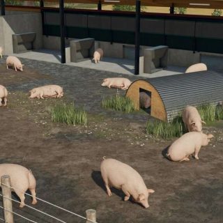 Pig Shelter Prefab v1.0 FS22 Mod | Farming Simulator 22 Mod