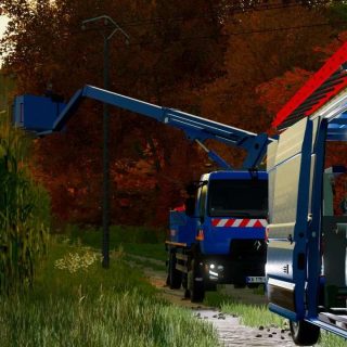 Renault D14 PEMP 19m (Enedis) v1.1 FS22 Mod | Farming Simulator 22 Mod