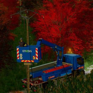 Renault D14 PEMP 19m (Enedis) v1.1 FS22 Mod | Farming Simulator 22 Mod