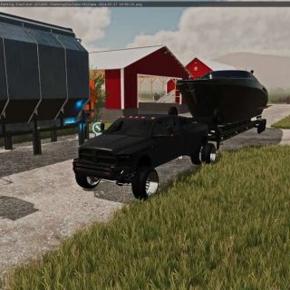 Riveria Boat and trailer v1.0 FS22 Mod | Farming Simulator 22 Mod