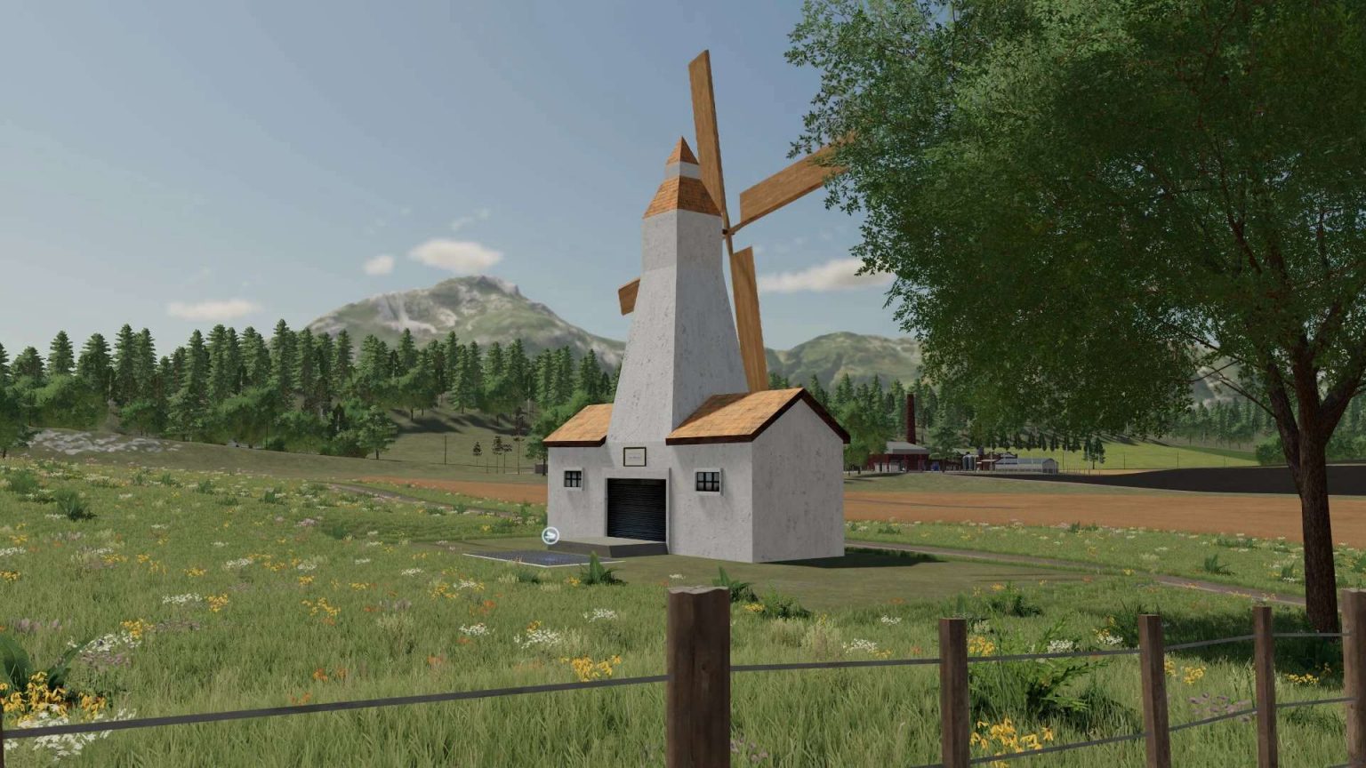 The White Mill v1.0 FS22 Mod | Farming Simulator 22 Mod