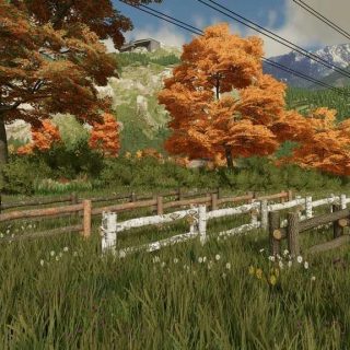 Tree Trunk Fences v1.0.1 FS22 Mod | Farming Simulator 22 Mod