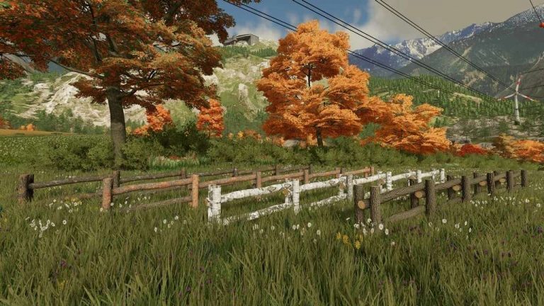 Tree Trunk Fences v1.0.1 FS22 Mod | Farming Simulator 22 Mod