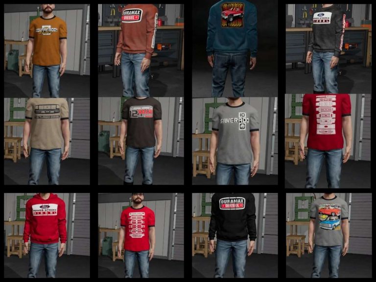 Truck brands Clothing pack v1.0 FS22 Mod | Farming Simulator 22 Mod