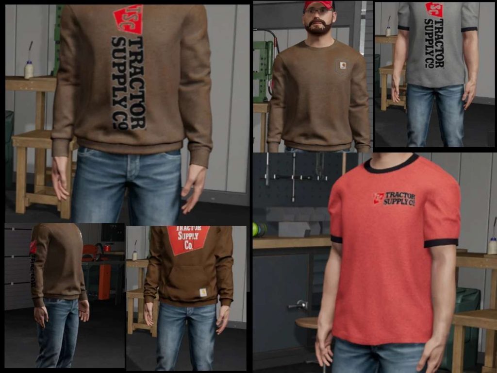 TSC themed clothing pack v1.0 FS22 Mod | Farming Simulator 22 Mod