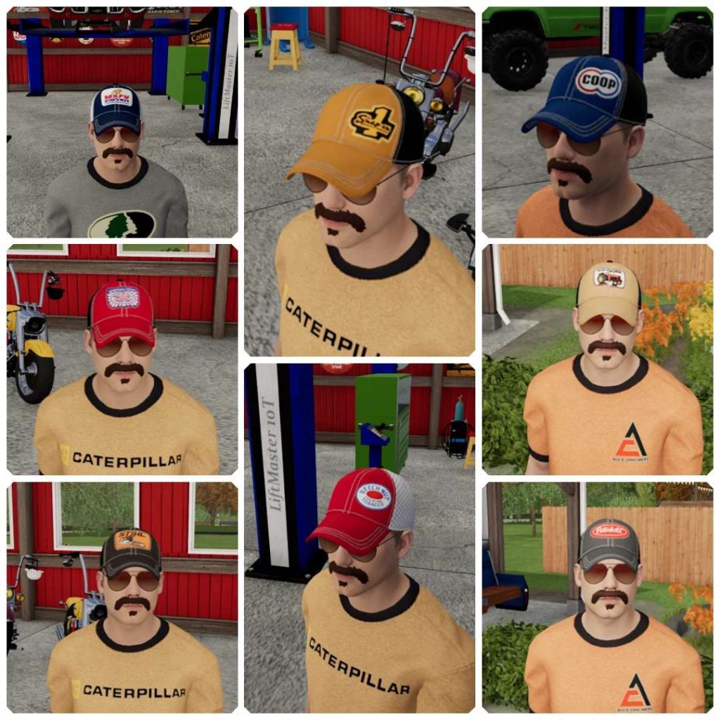 Vintage Style Ball Caps v1.0 FS22 Mod | Farming Simulator 22 Mod