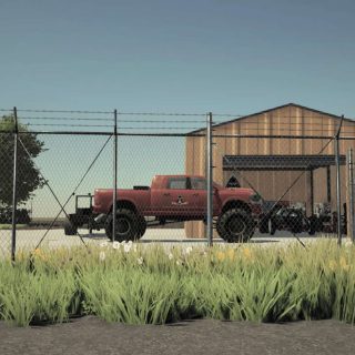 Barb Wire Chain Link Fence + Gates V1.0 FS22 Mod | Farming Simulator 22 Mod