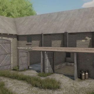 Brick farm building with cows v1.0 FS22 Mod | Farming Simulator 22 Mod