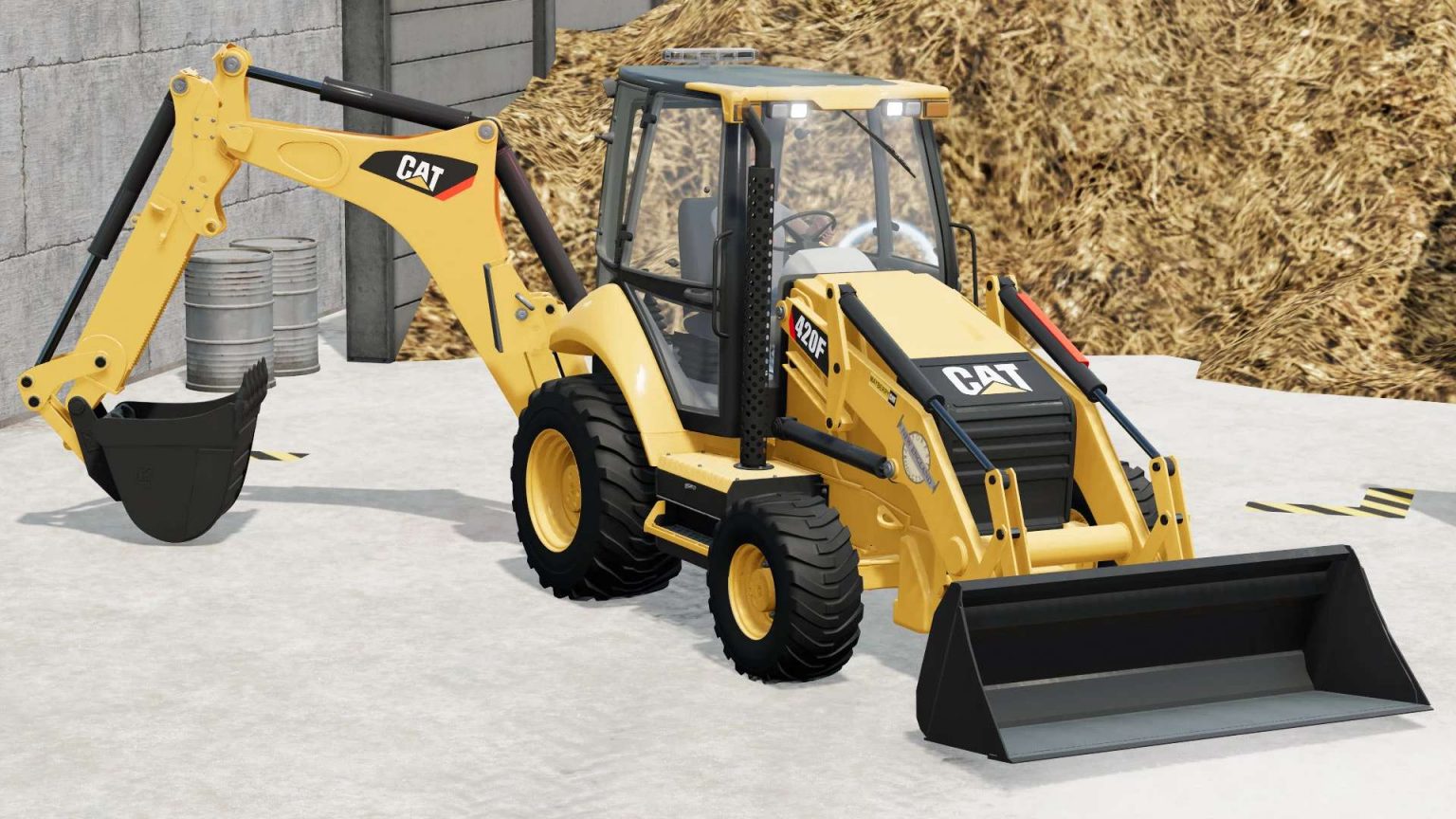 CAT 420F Backhoe Loader v1.0 FS22 Mod | Farming Simulator 22 Mod