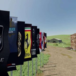 Decorative flags v1.1 FS22 Mod | Farming Simulator 22 Mod