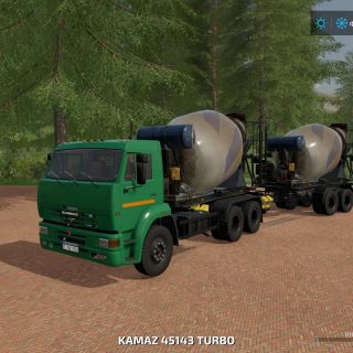 KamAZ Concrete Mixer + Trailer v2.0 FS22 Mod | Farming Simulator 22 Mod