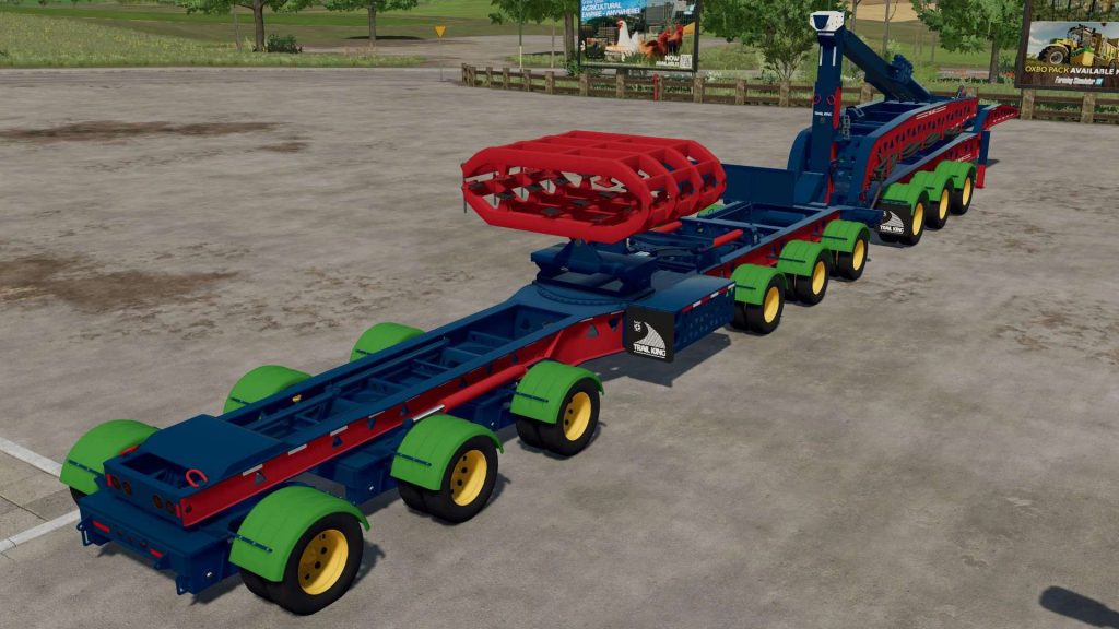 Trail King Double Schnable Trailer v1.0 FS22 Mod | Farming Simulator 22 Mod