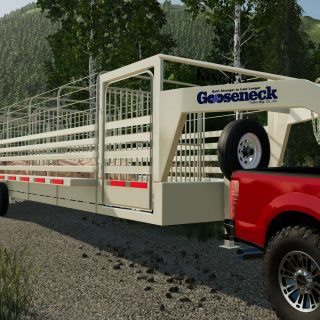 32FT Gooseneck Trailer v2.1 FS22 Mod | Farming Simulator 22 Mod