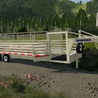 32FT Gooseneck Trailer v2.1 FS22 Mod | Farming Simulator 22 Mod
